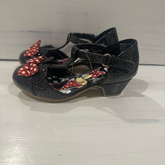 Disney | Shoes | Disney Minnie Mouse Black Glitter Kids Shoes | Poshmark